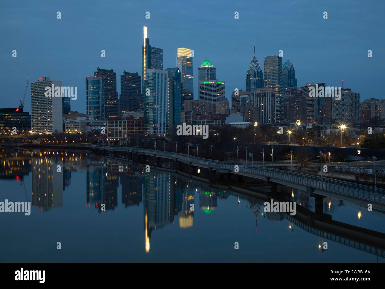 Philadelphia City Centre at dusk Stock Photo - Alamy