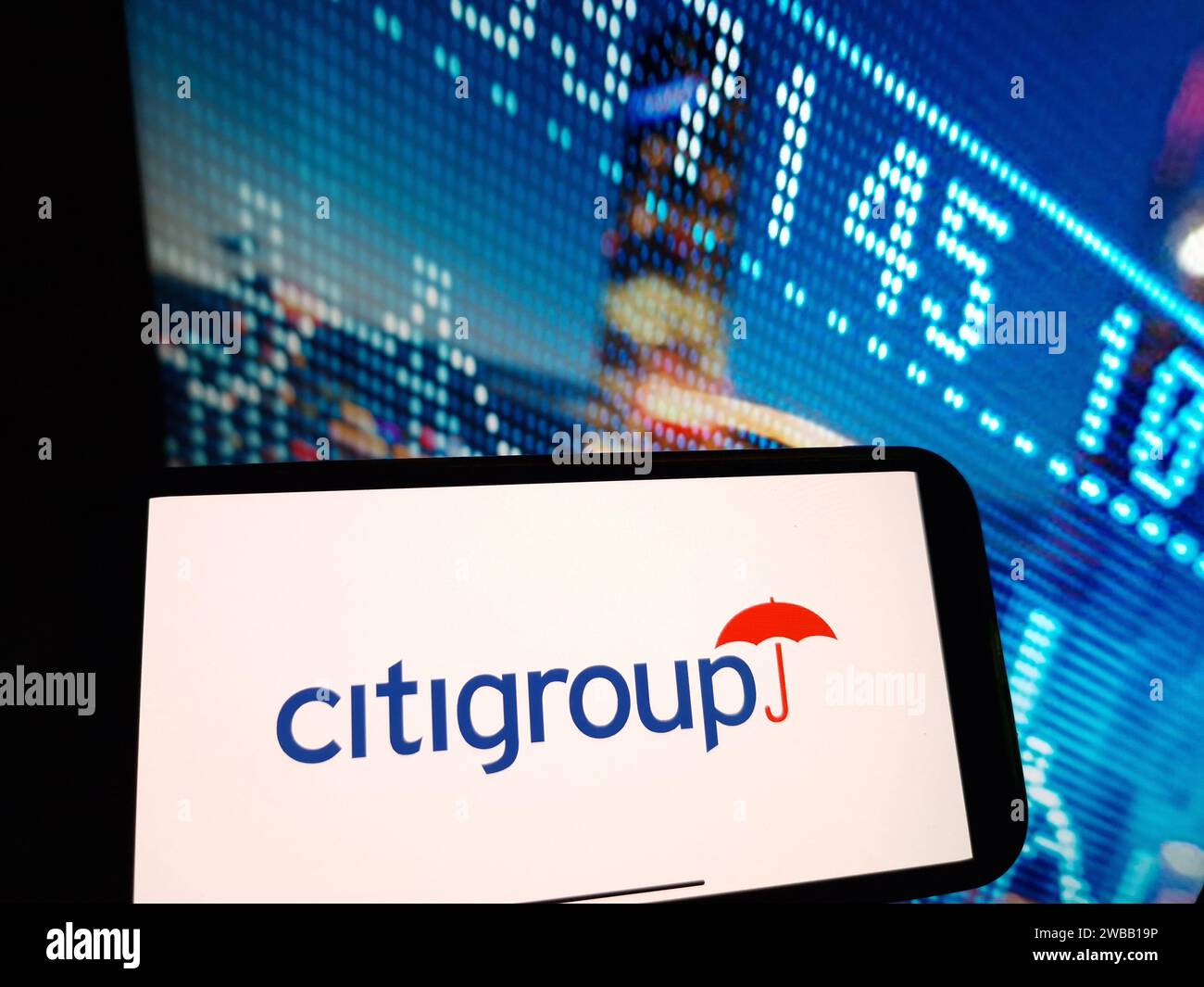 Konskie, Poland - January 07, 2024: Citigroup company logo displayed on ...