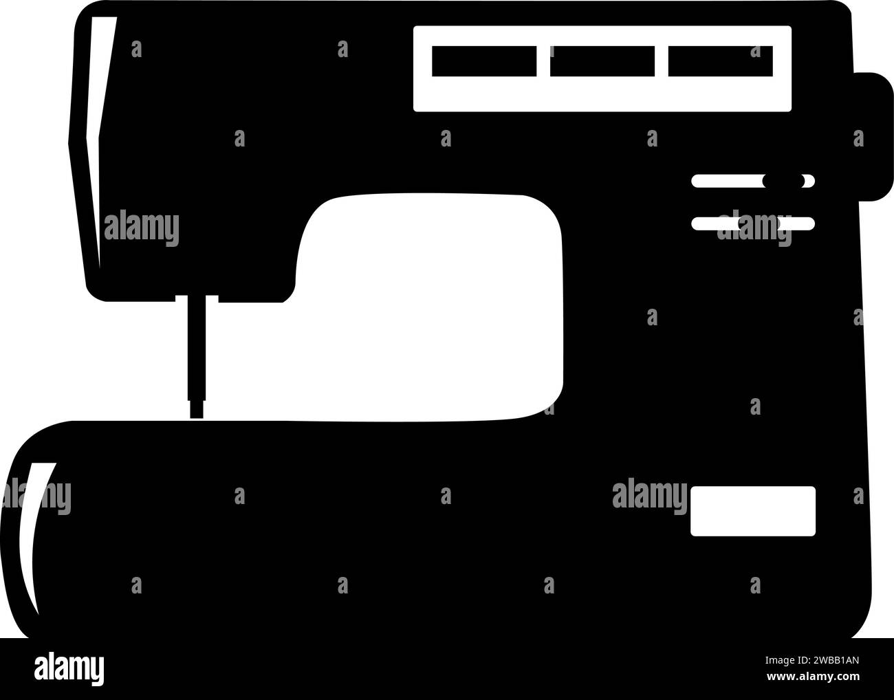 Sewing Machine Icon in flat style. Vector Illustration Stock Vector ...