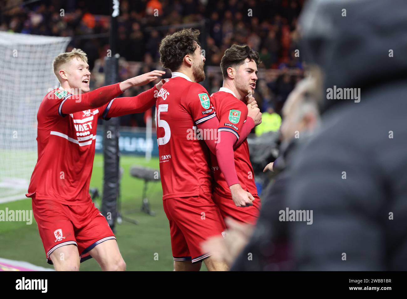 Hayden Hackney of Middlesbrough celebrates scoring during the Carabao ...
