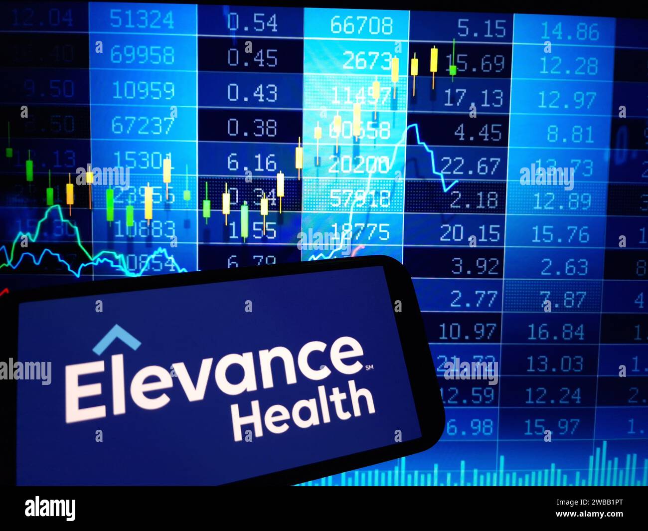 Konskie, Poland - January 07, 2024: Elevance Health company logo ...