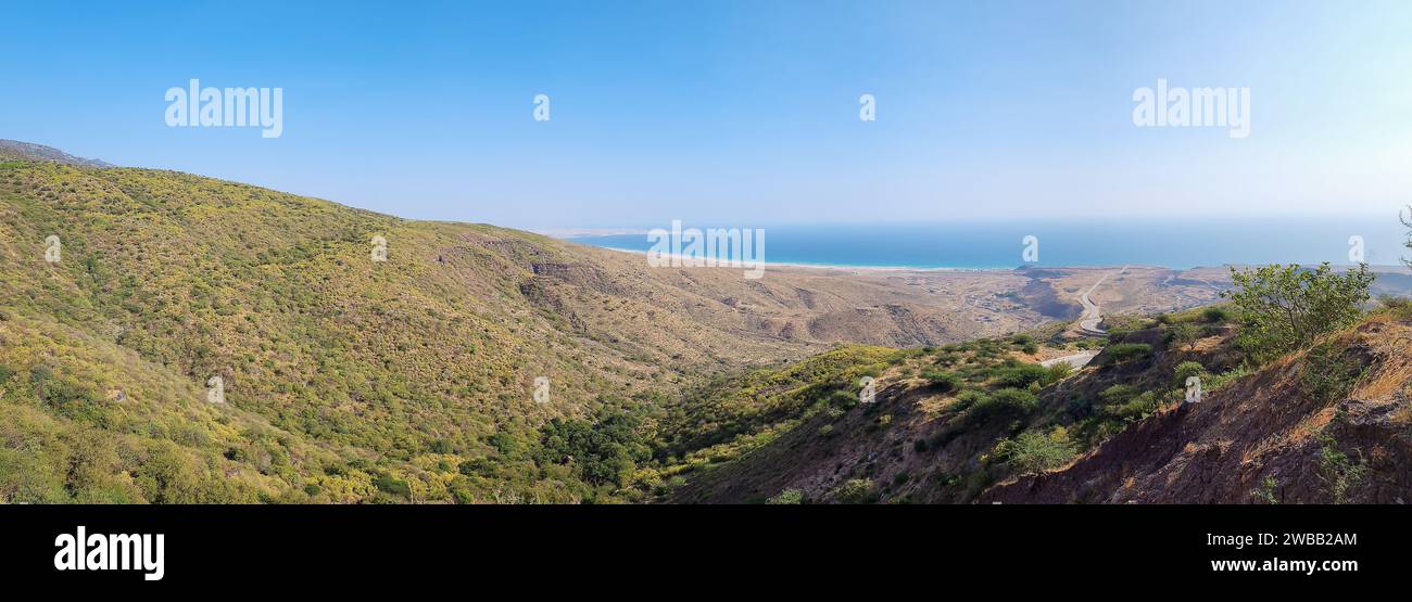 view of Jabal Samhan with majestic mountain range that offers a ...