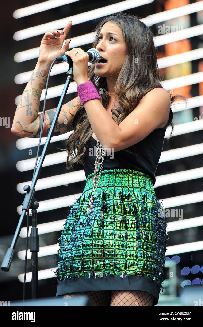 Milan Italy 2009-06-21: Syria,italian singer, performs at the live ...