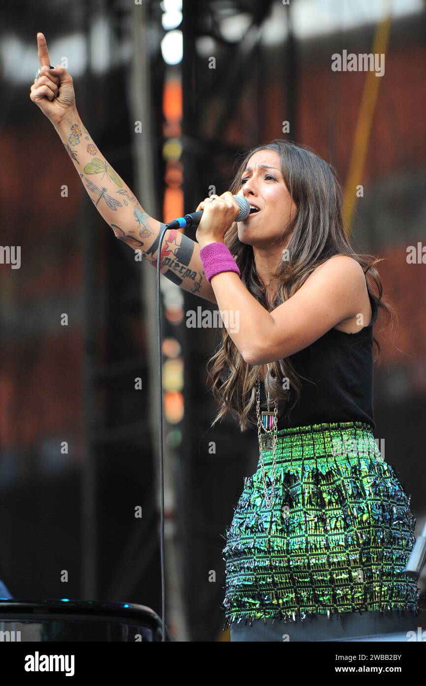 Milan Italy 2009-06-21: Syria,italian singer, performs at the live ...