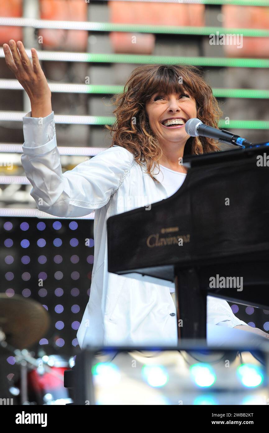 Milan Italy 2009-06-21: Alice,italian singer, performs at the live ...