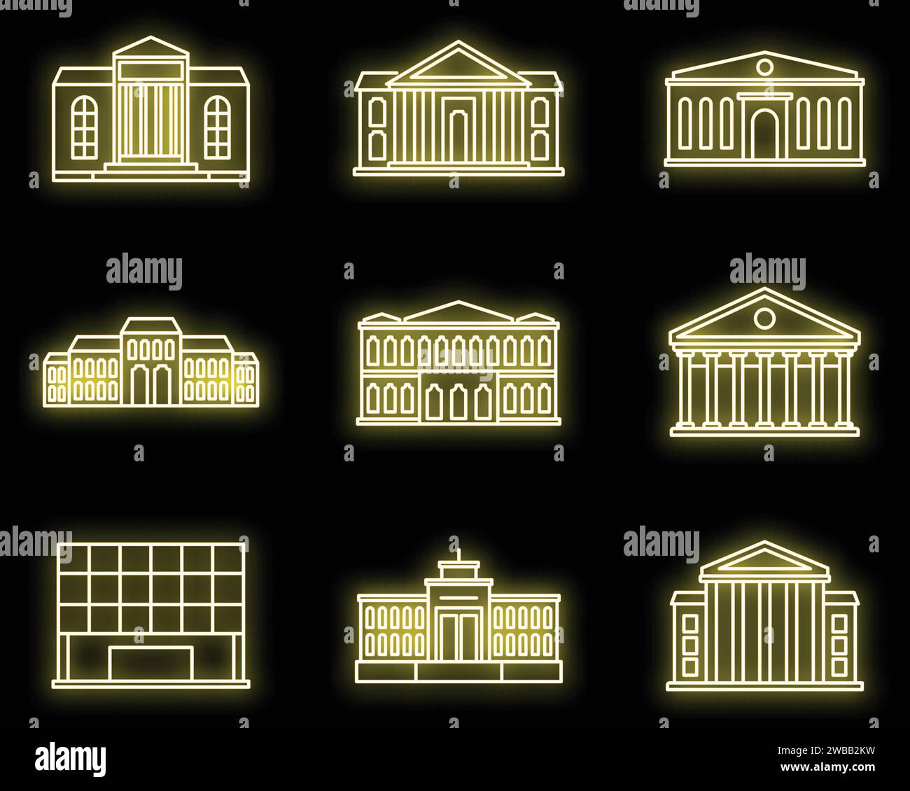 Entertainment theater museum icons set. Outline set of entertainment ...