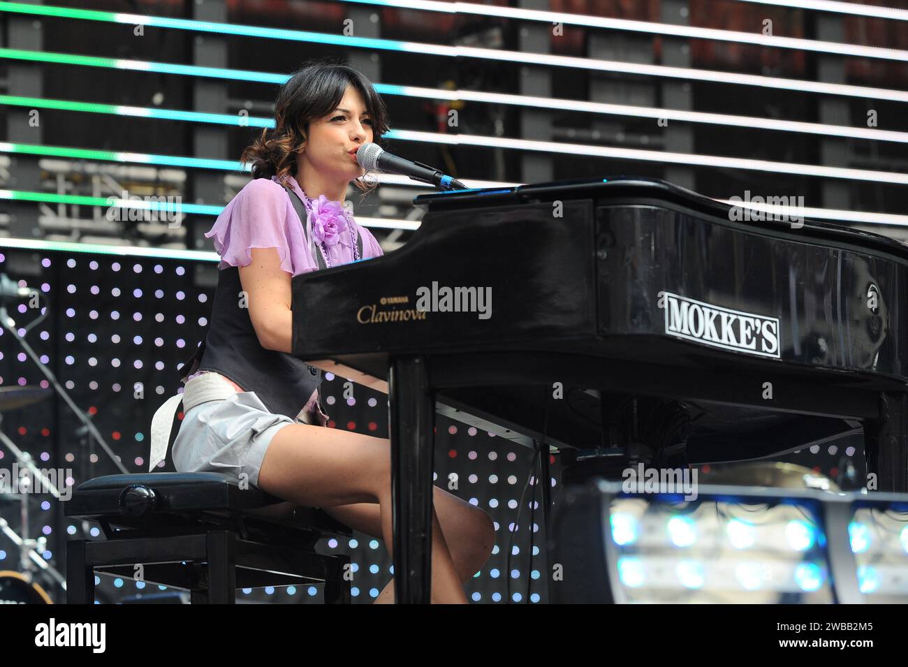 Milan Italy 2009-06-21: Dolcenera,italian singer, performs at the live ...