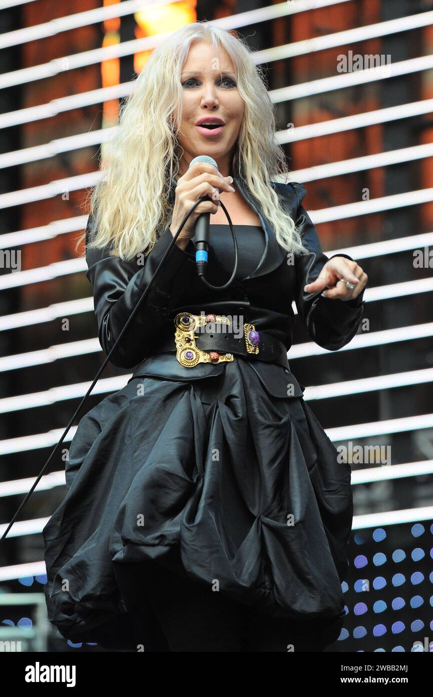 Milan Italy 2009-06-21: Ivana Spagna,italian singer, performs at the ...