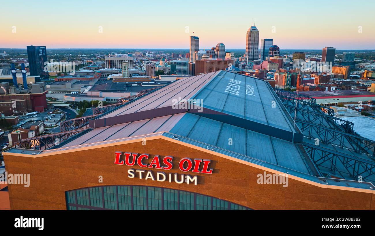 Aerial of lucas oil stadium hi-res stock photography and images - Alamy