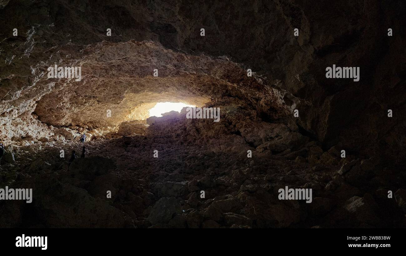 Musfur Sinkhole is the largest known sinkhole cave in Qatar. Cave Stock ...