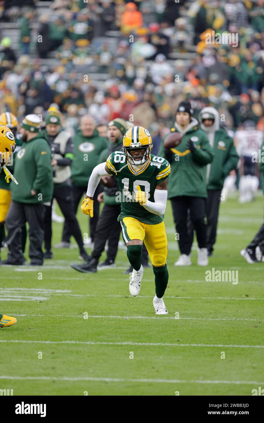 Green Bay Packers wide receiver Malik Heath (18) during an NFL football ...