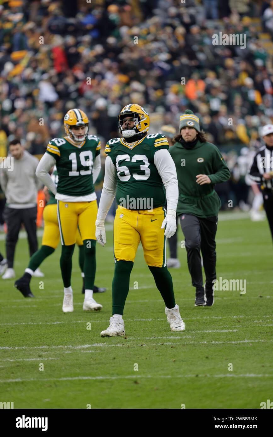 Green Bay Packers offensive tackle Rasheed Walker (63) during an NFL ...