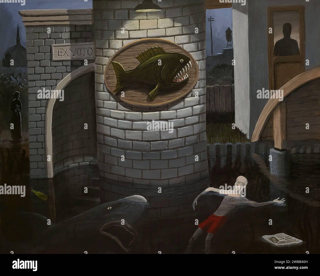 A nightmare vision of water fear, with a doomed man about to be ...