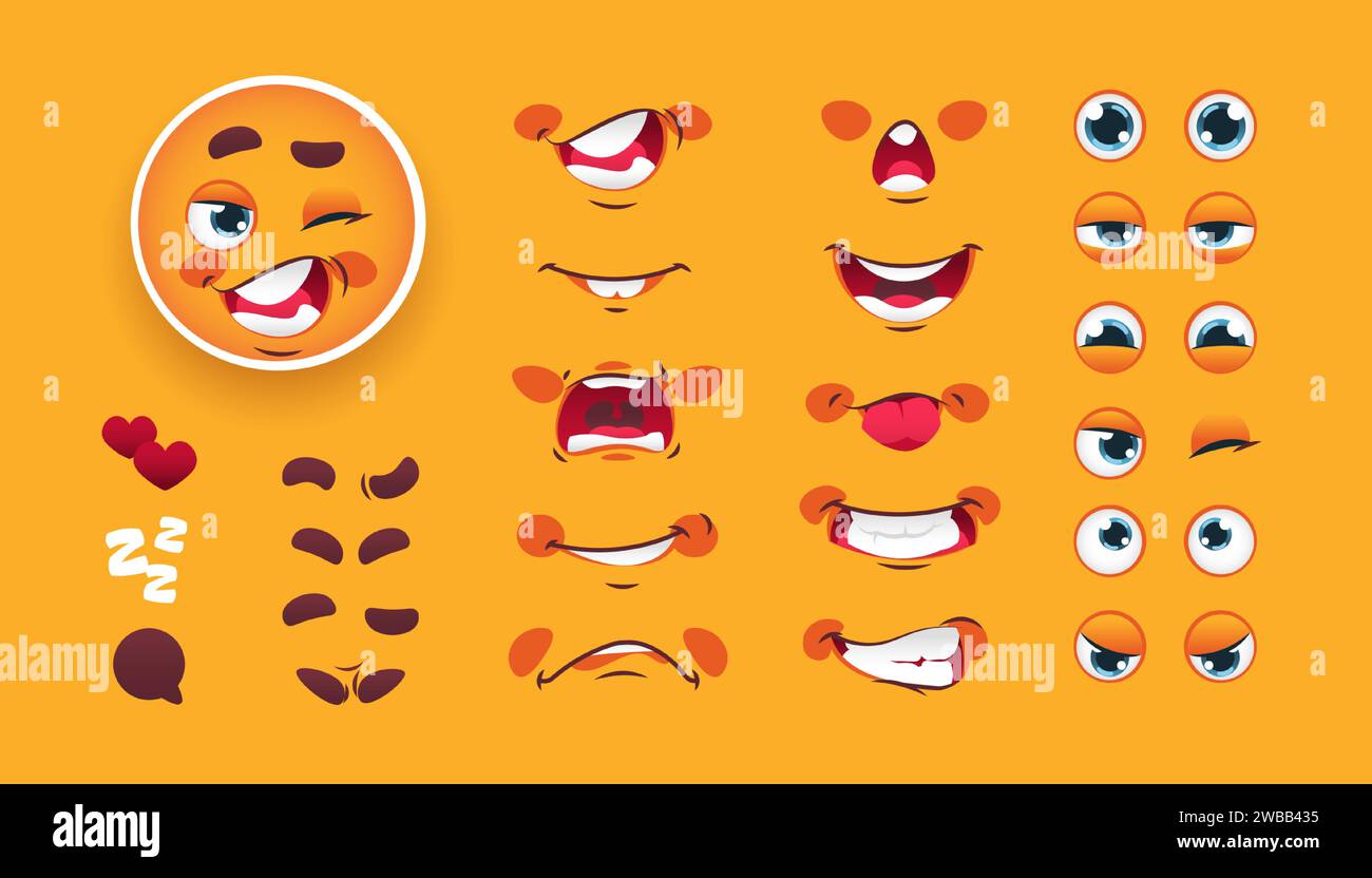 Happy emoji creation Stock Vector Images - Alamy