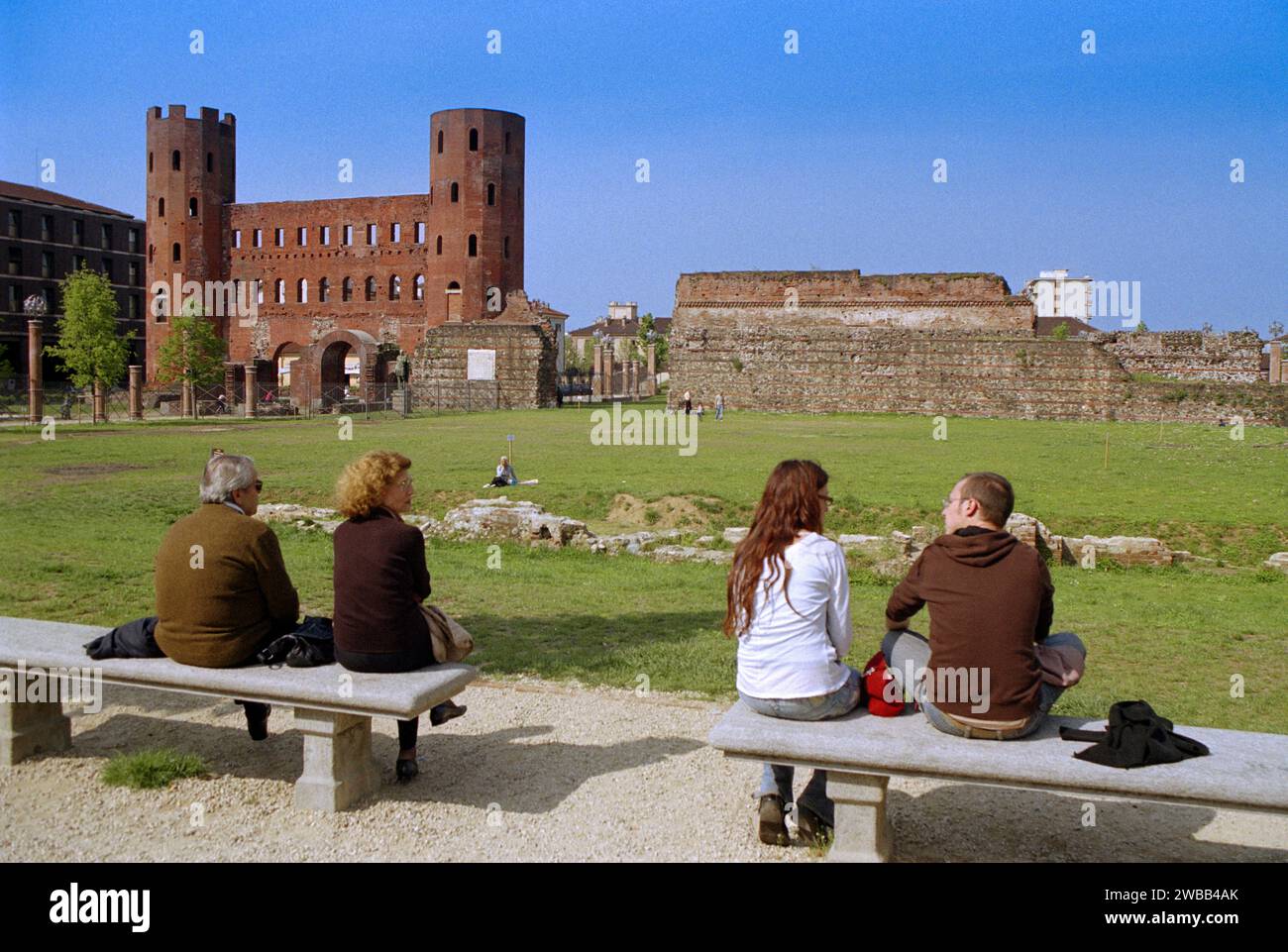 Italy, Piemonte, Turin, Porta Palatina, Ancient Roman Gates Stock Photo ...