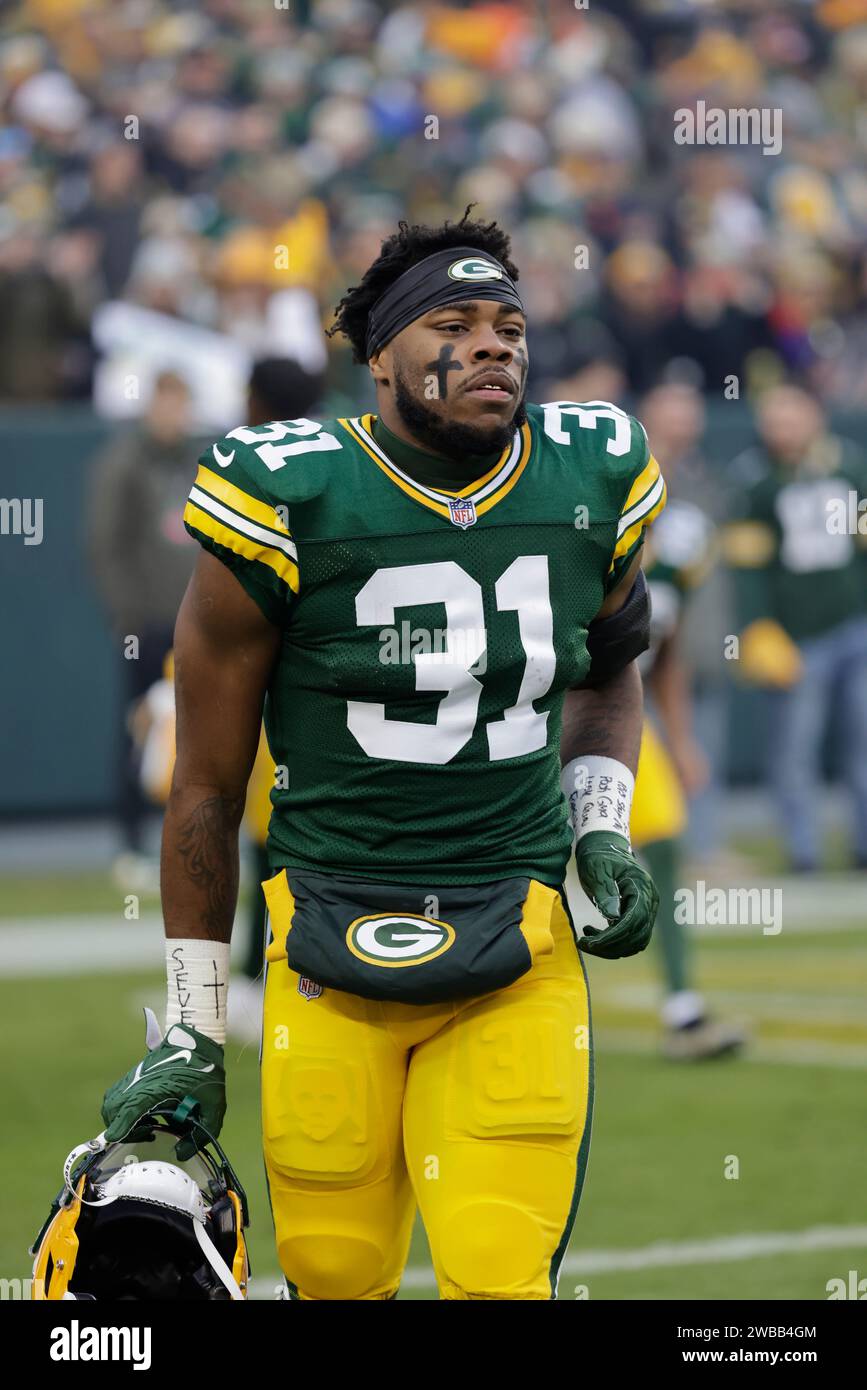 Green Bay Packers running back Emanuel Wilson (31) during an NFL ...