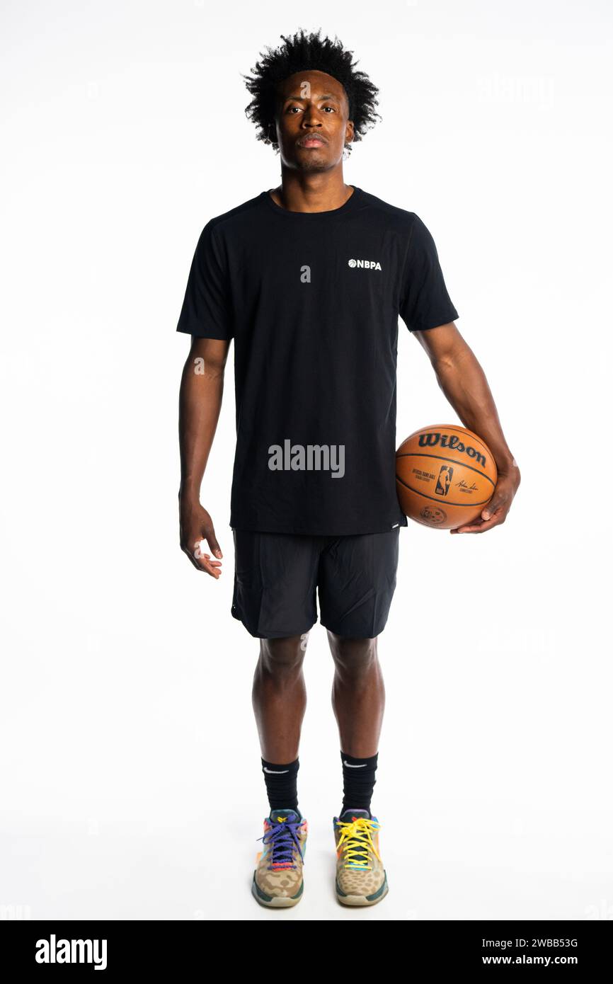 Collin Sexton poses for a portrait on October 2, 2023 in Salt Lake City ...