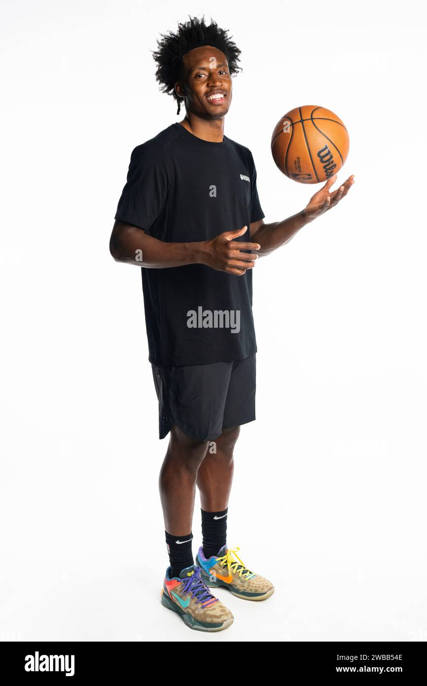 Collin Sexton poses for a portrait on October 2, 2023 in Salt Lake City ...