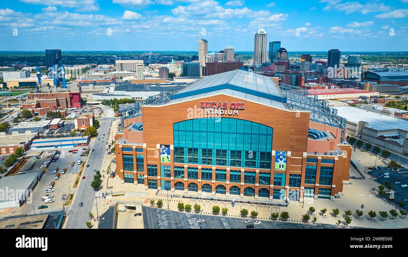 Aerial of lucas oil stadium hi-res stock photography and images - Alamy