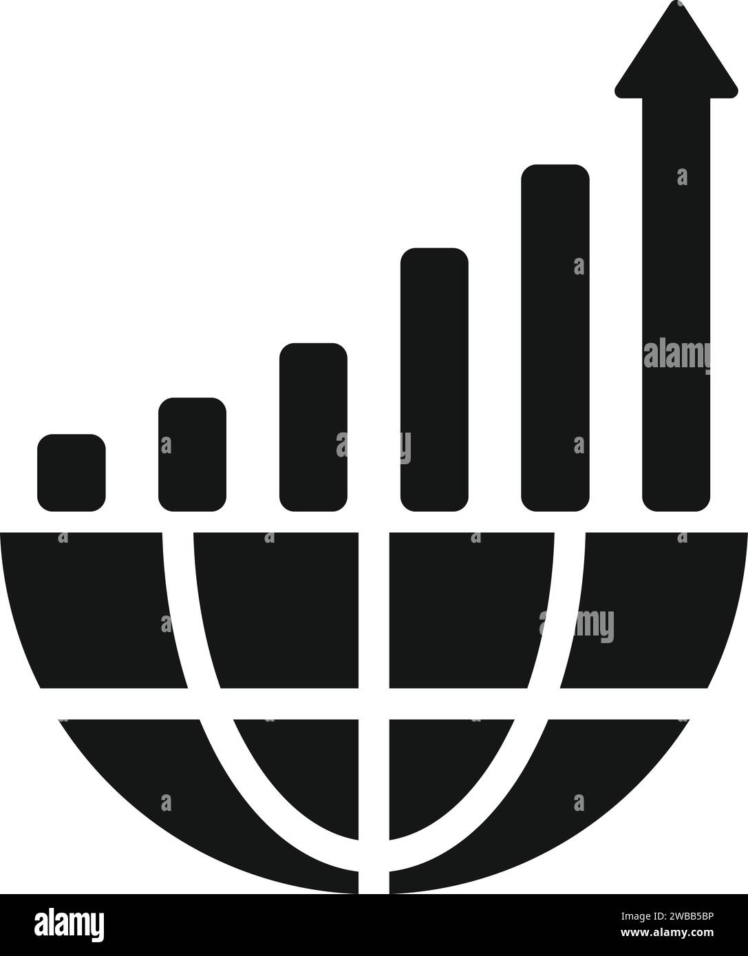 Emerging market icon simple vector. Payment global chart. Direct ...