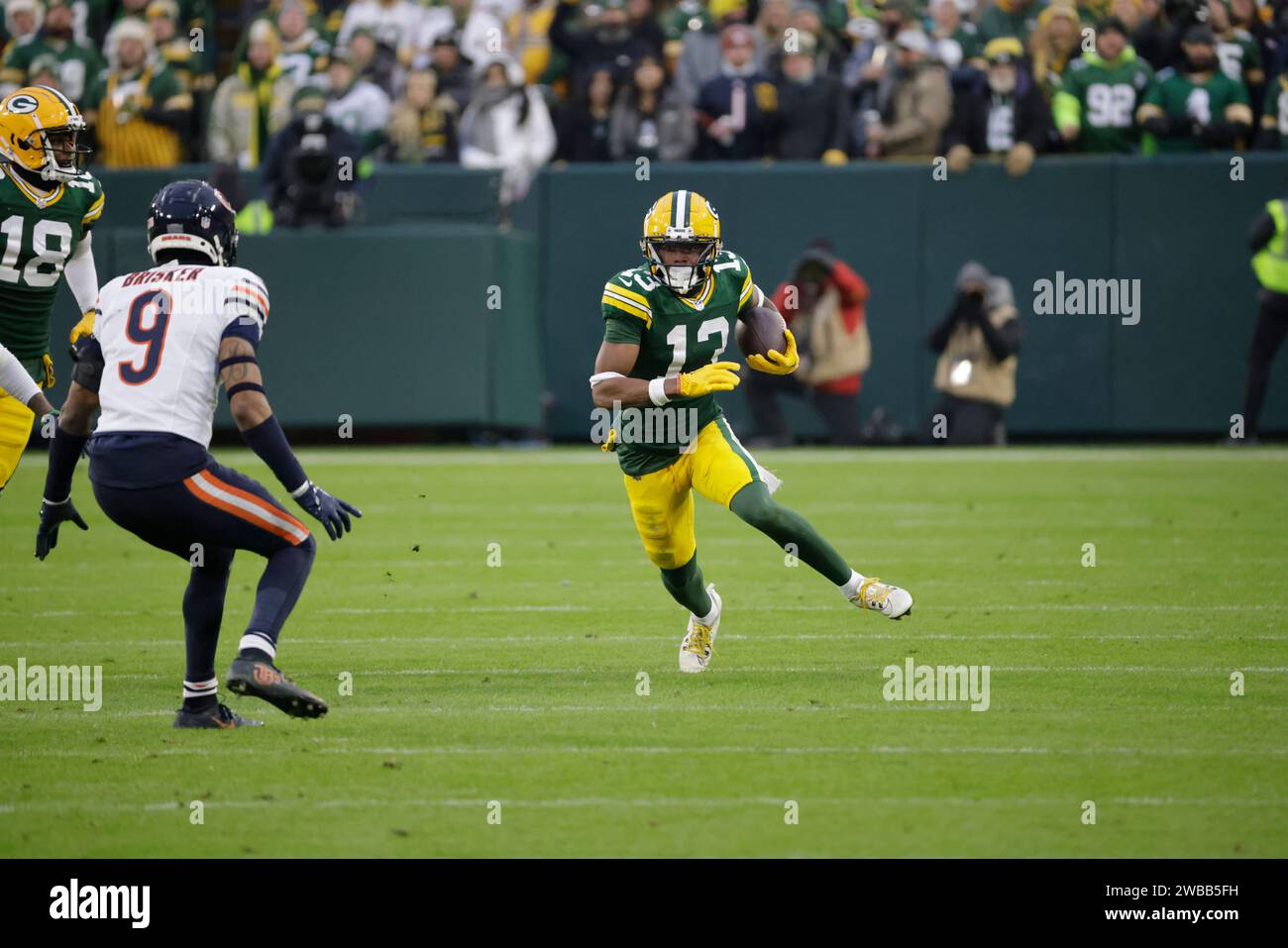 Green Bay Packers wide receiver Dontayvion Wicks (13) during an NFL ...