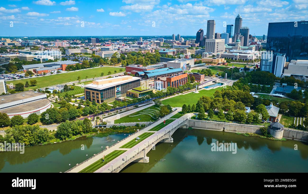 Downtown indianapolis aerial hi-res stock photography and images - Alamy