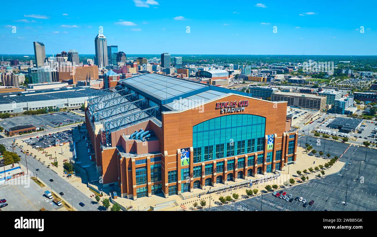 Aerial lucas oil stadium hi-res stock photography and images - Alamy