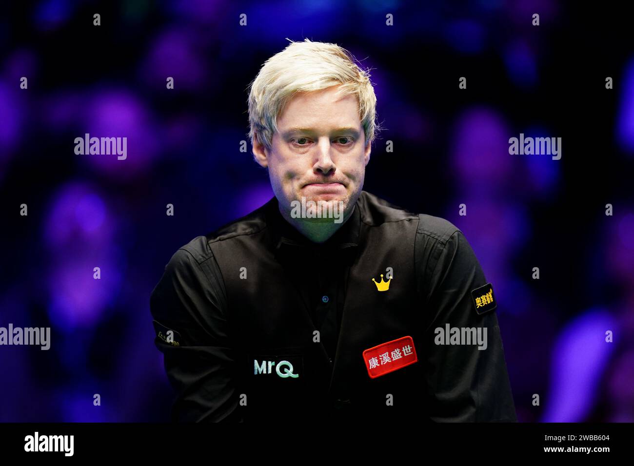 Neil Robertson during his match against Barry Hawkins during day three ...