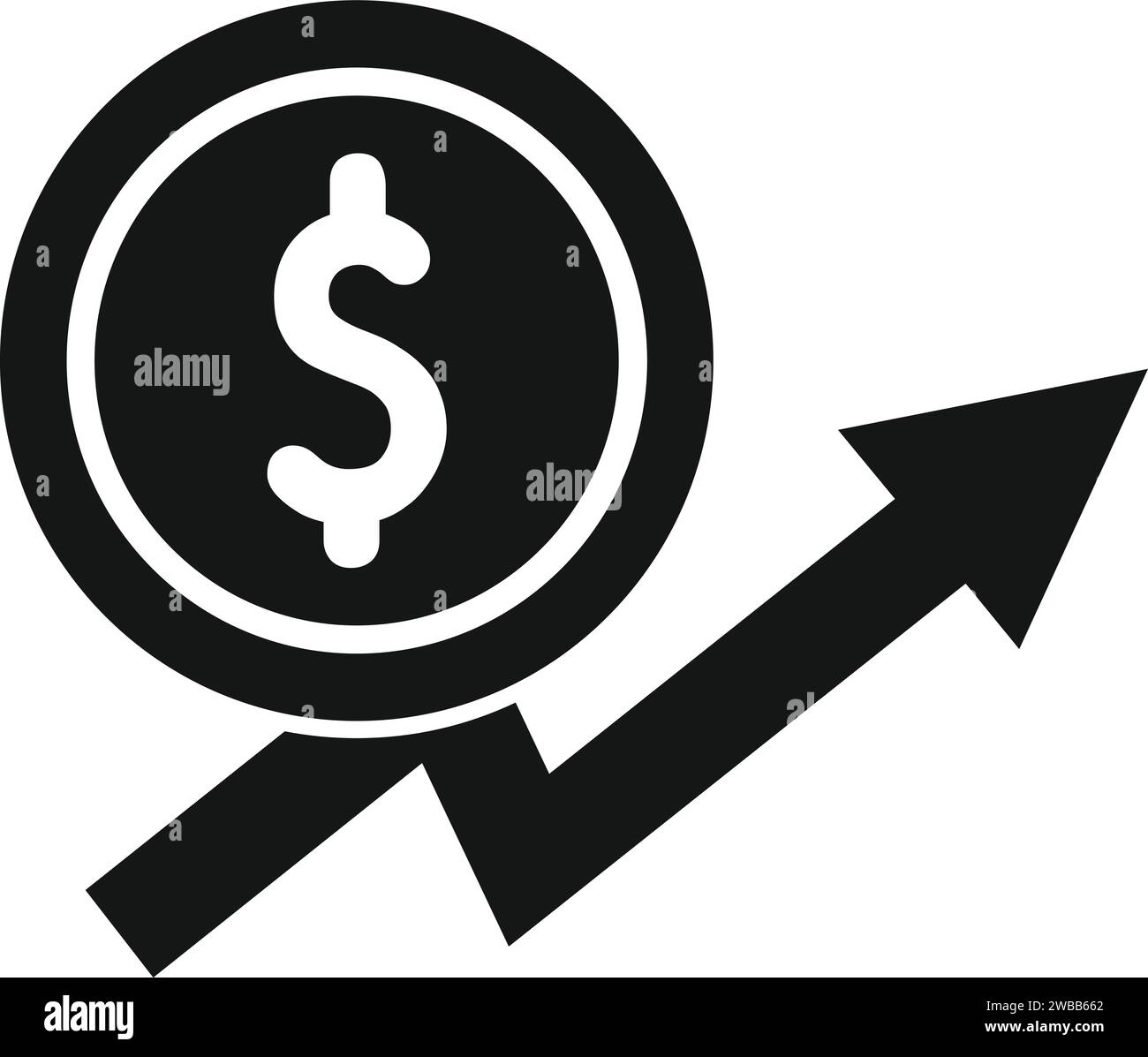 Money grow up icon simple vector. Service benefit. Financial portal ...