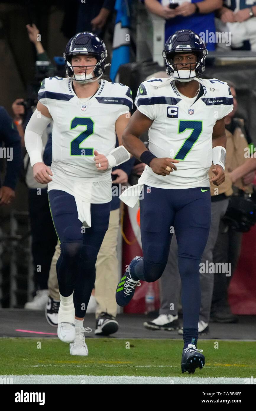 Seattle Seahawks quarterback Geno Smith (7) during the first half of an ...