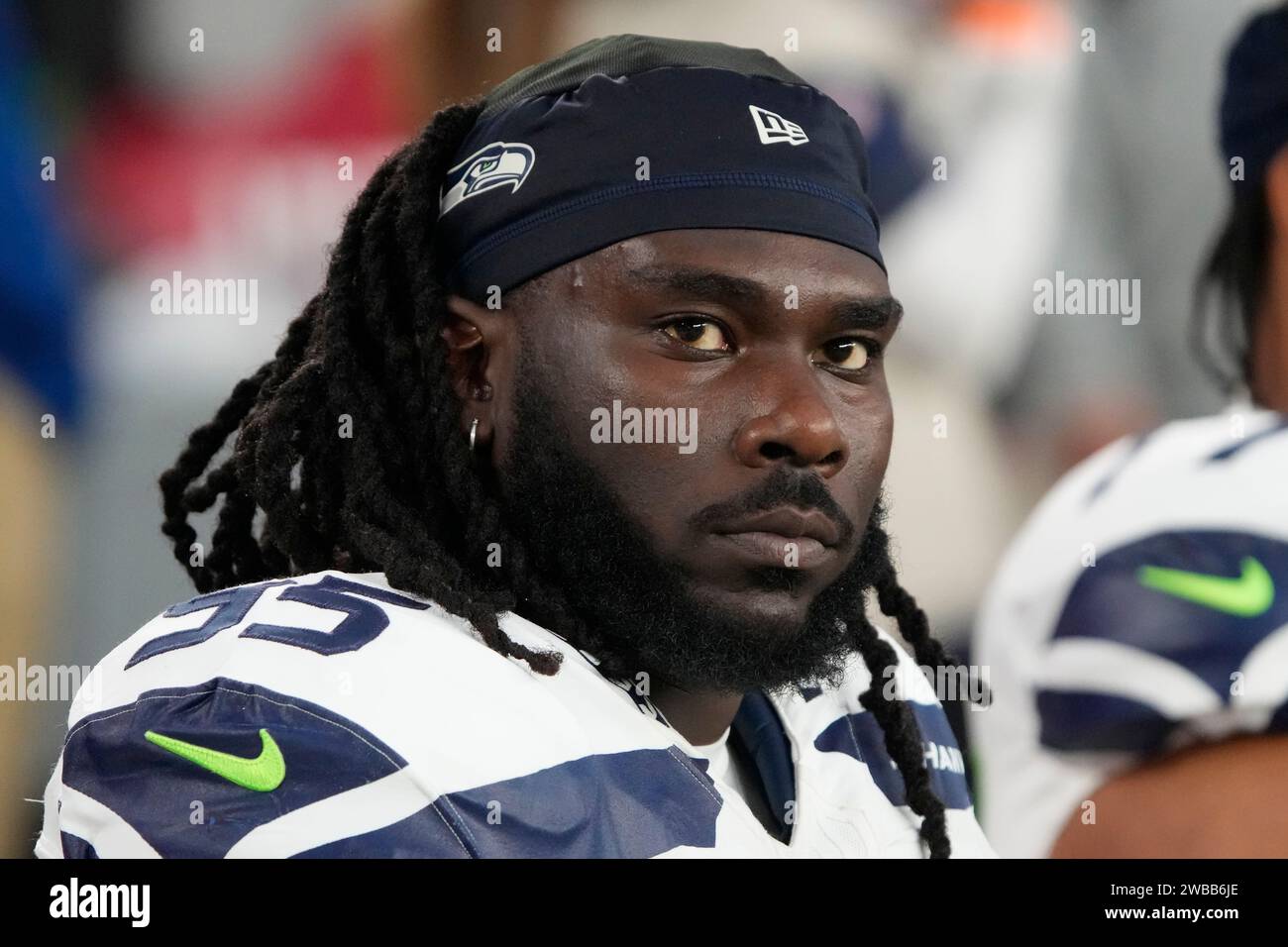 Seattle Seahawks defensive tackle Myles Adams (95) during the first ...