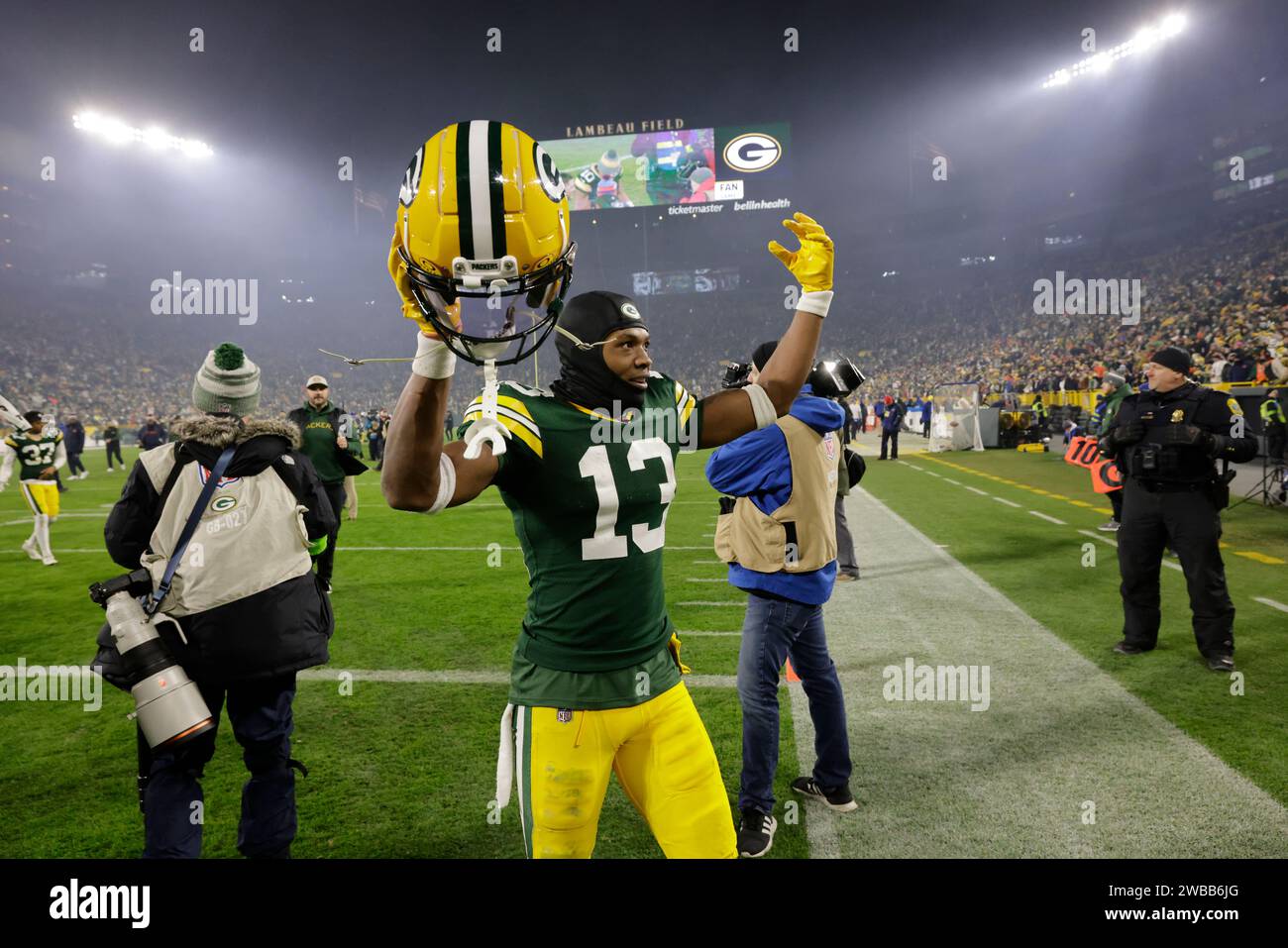 Green Bay Packers wide receiver Dontayvion Wicks (13) during an NFL ...