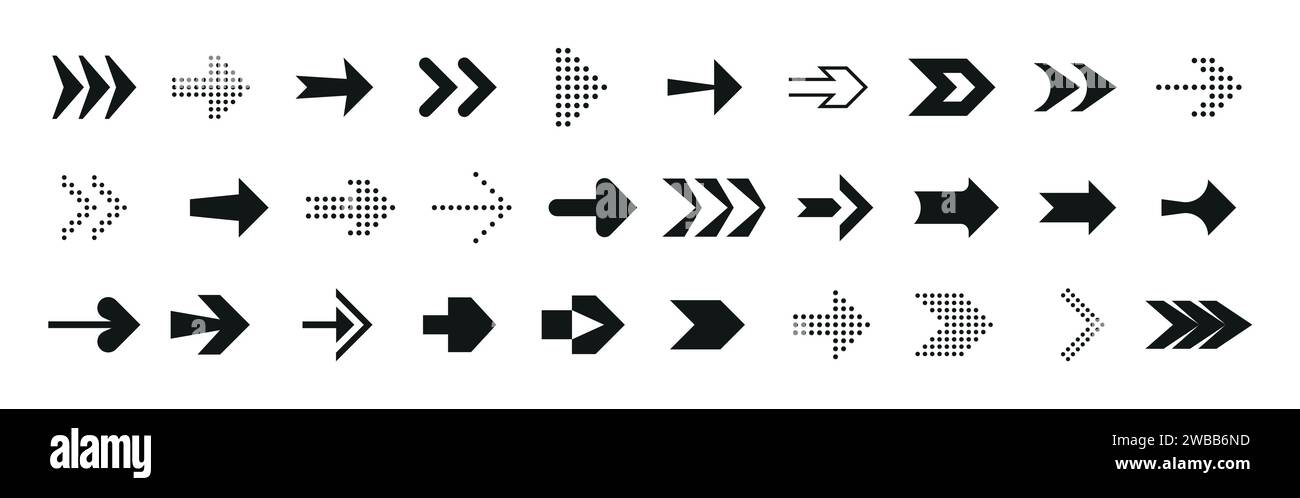 Direction arrows. Forward back up and down interface symbols. Left or ...