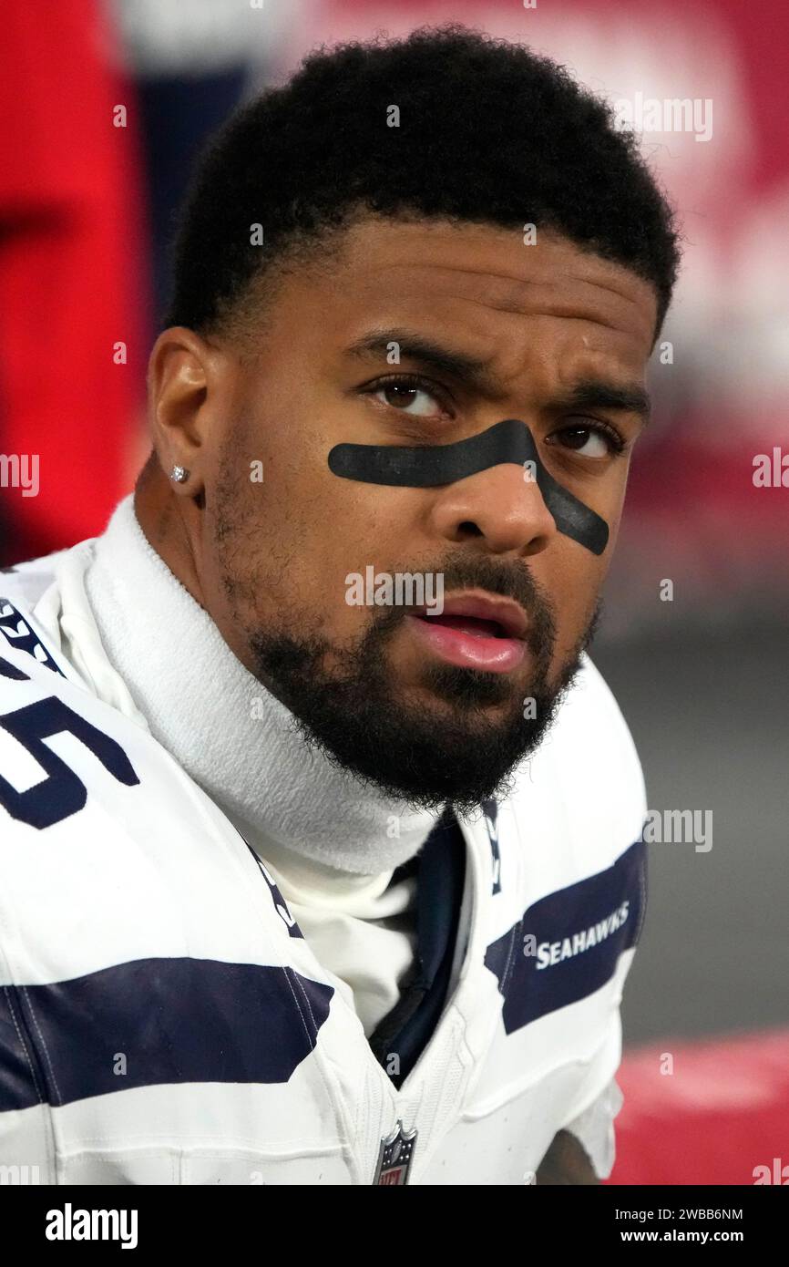 Seattle Seahawks defensive end Dre'Mont Jones (55) during the first ...