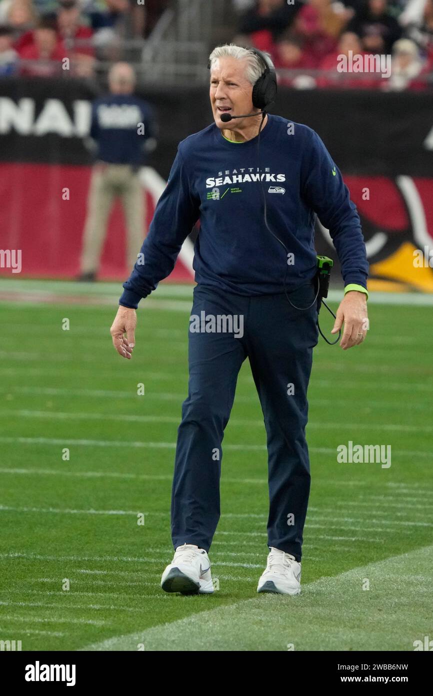 Seattle Seahawks head coach Pete Carroll during the first half of an ...