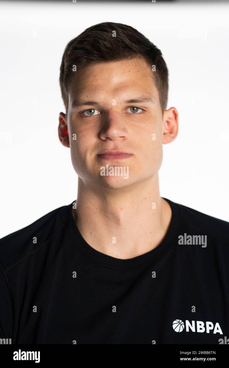 Walker Kessler poses for a portrait on October 2, 2023 in Salt Lake ...
