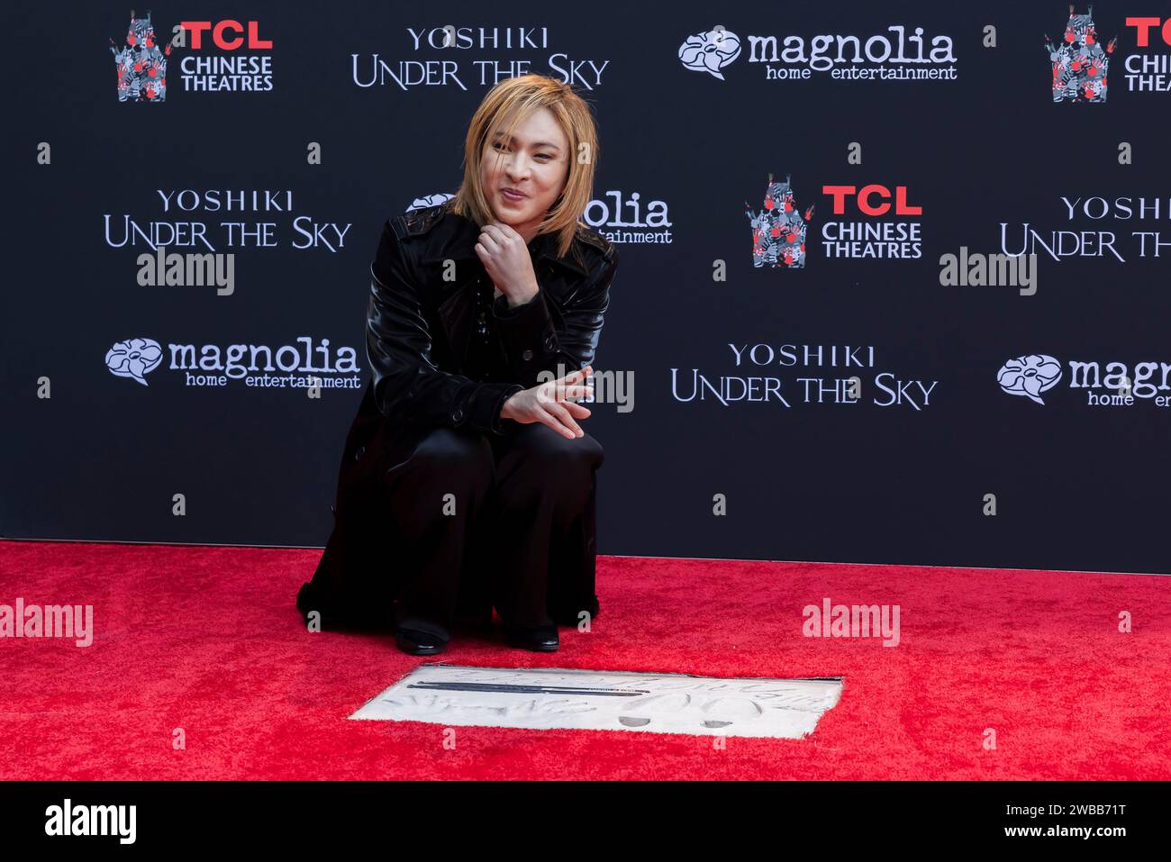 Hollywood, USA. 09th Jan, 2024. Yoshiki, a Japanese musical artist, honored by the TCL Chinese ...