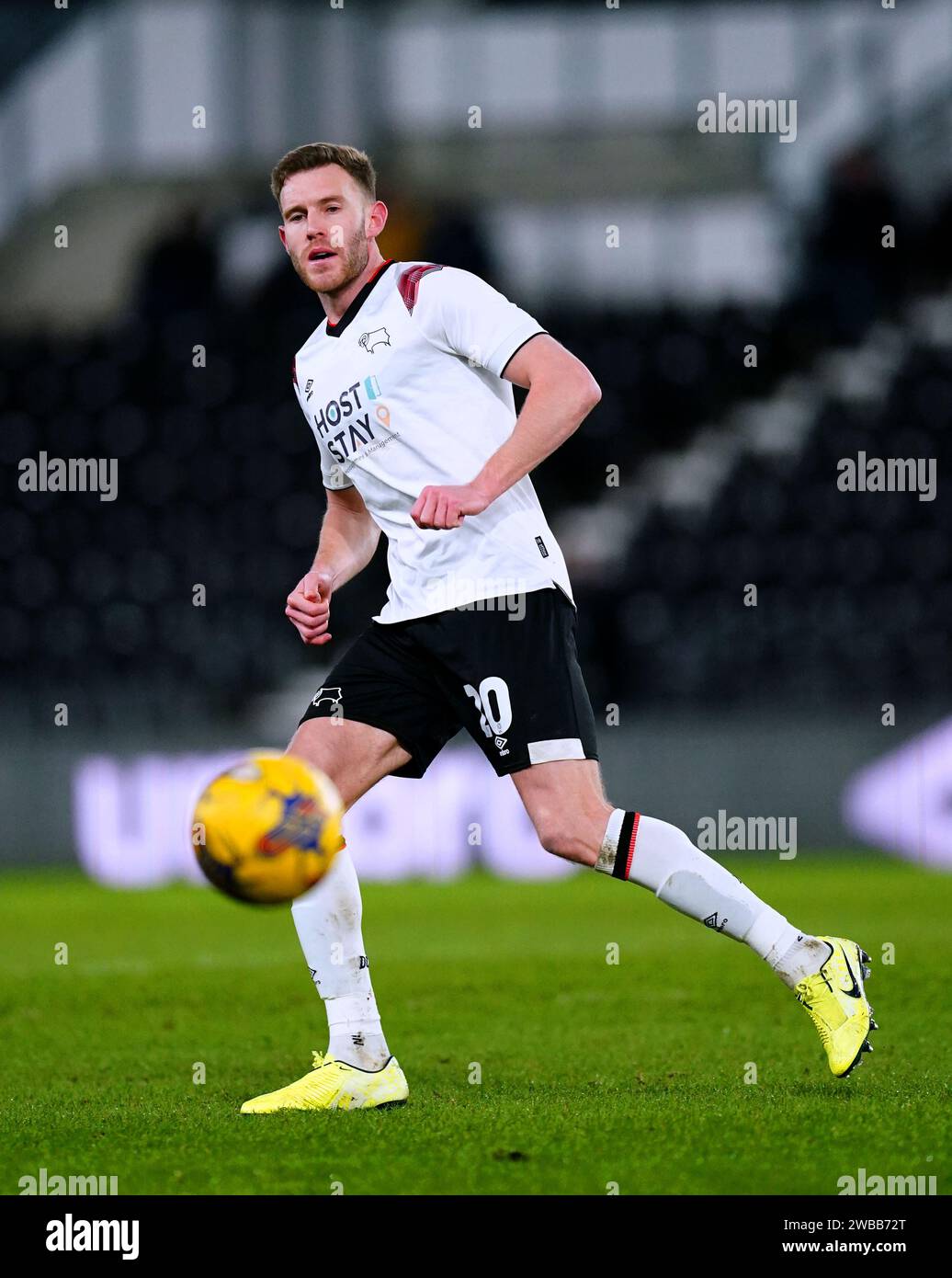 Derby County's Callum Elder during the Bristol City Motors Trophy round ...
