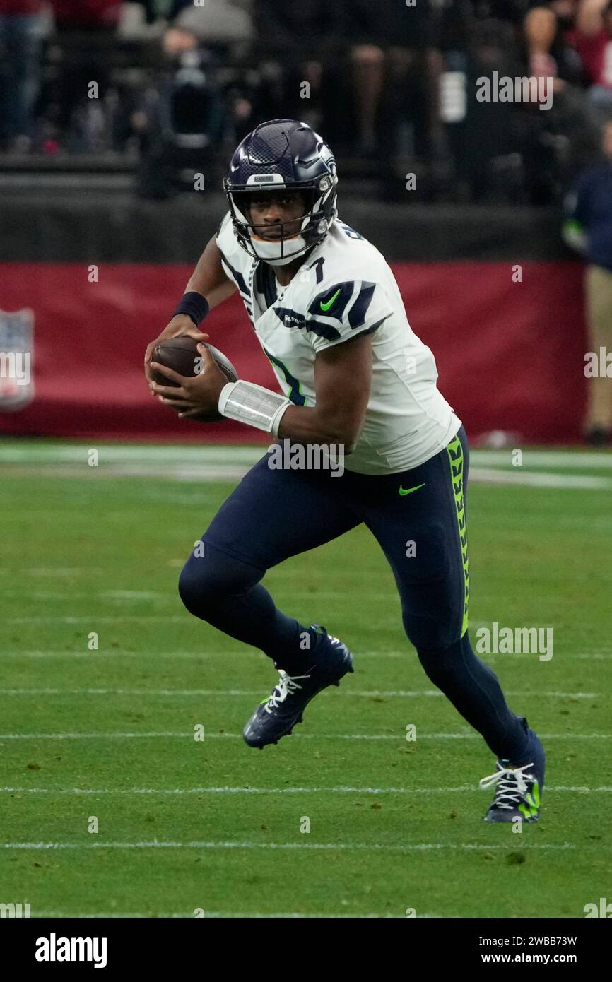 Seattle Seahawks quarterback Geno Smith (7) during the first half of an ...