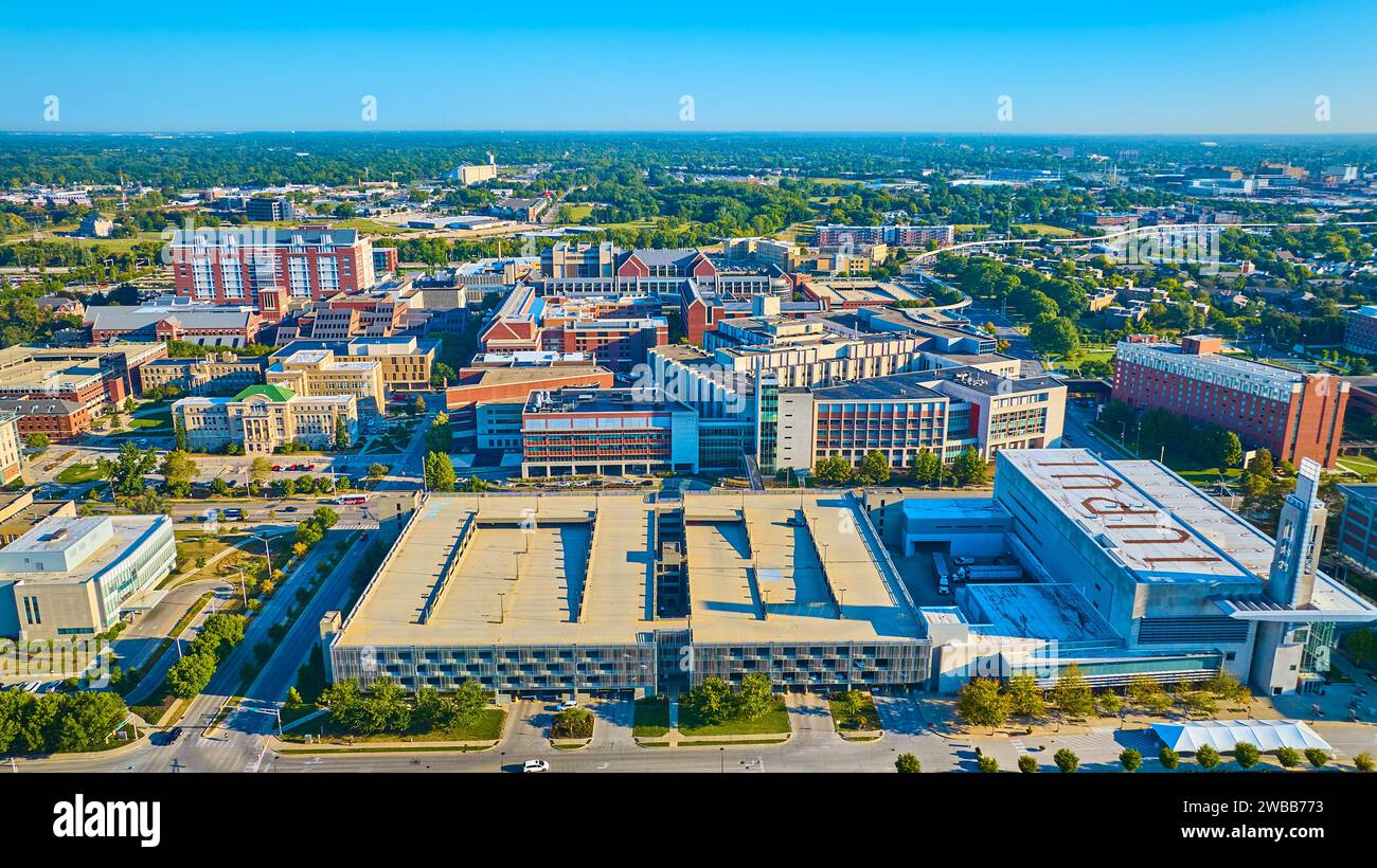 Aerial View of Urban University Campus with Modern Architecture Stock ...