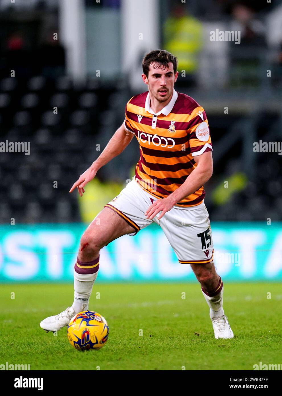 Bradford City's Sam Stubbs during the Bristol City Motors Trophy round ...