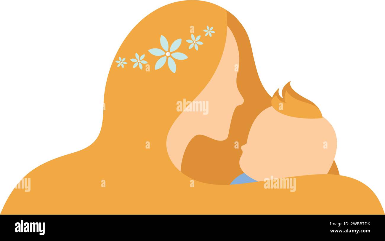 Isolated abstract mother character and newborn Vector Stock Vector ...
