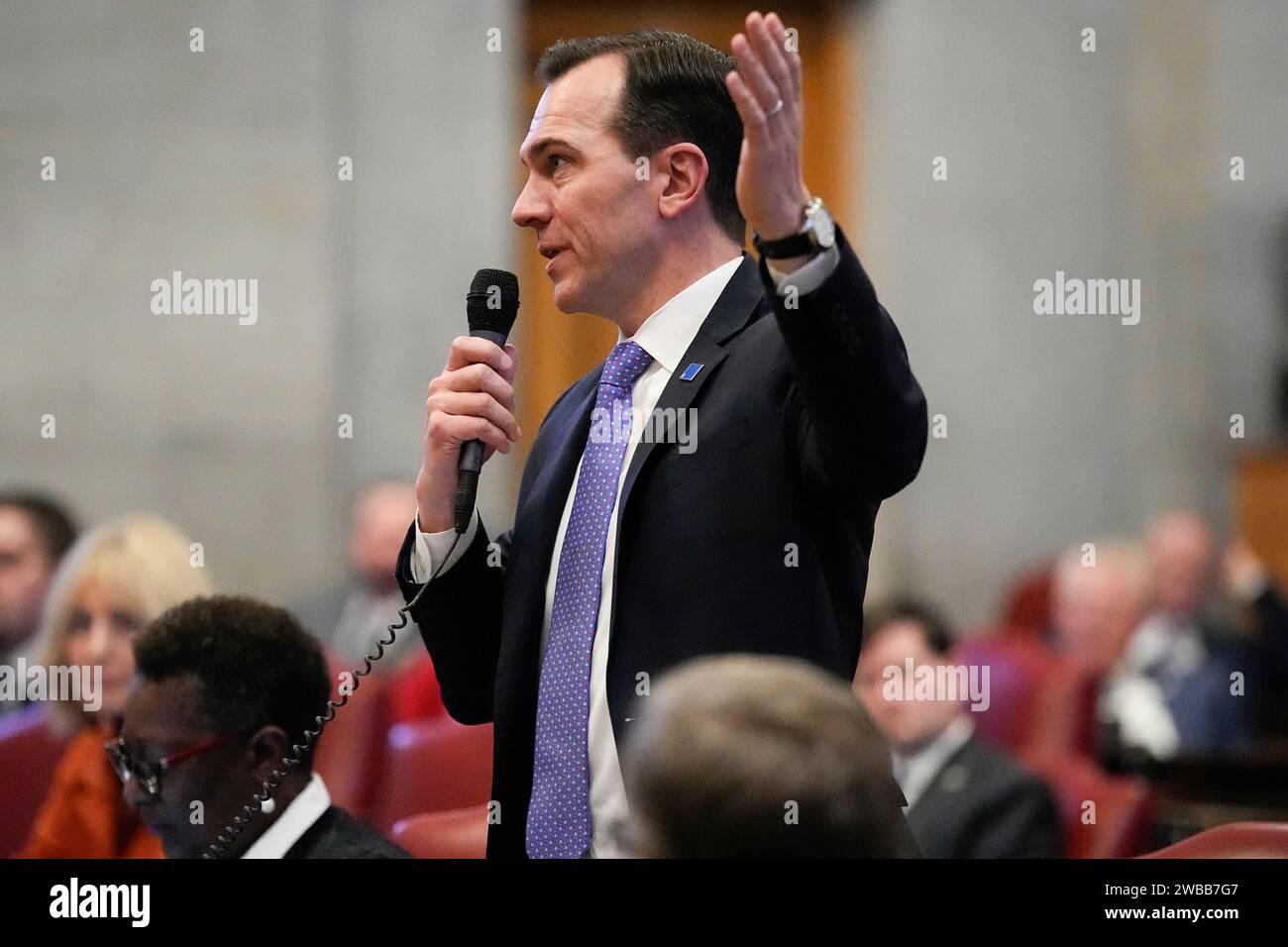 Rep. John Ray Clemmons, D-Nashville, speaks from the House floor on the ...