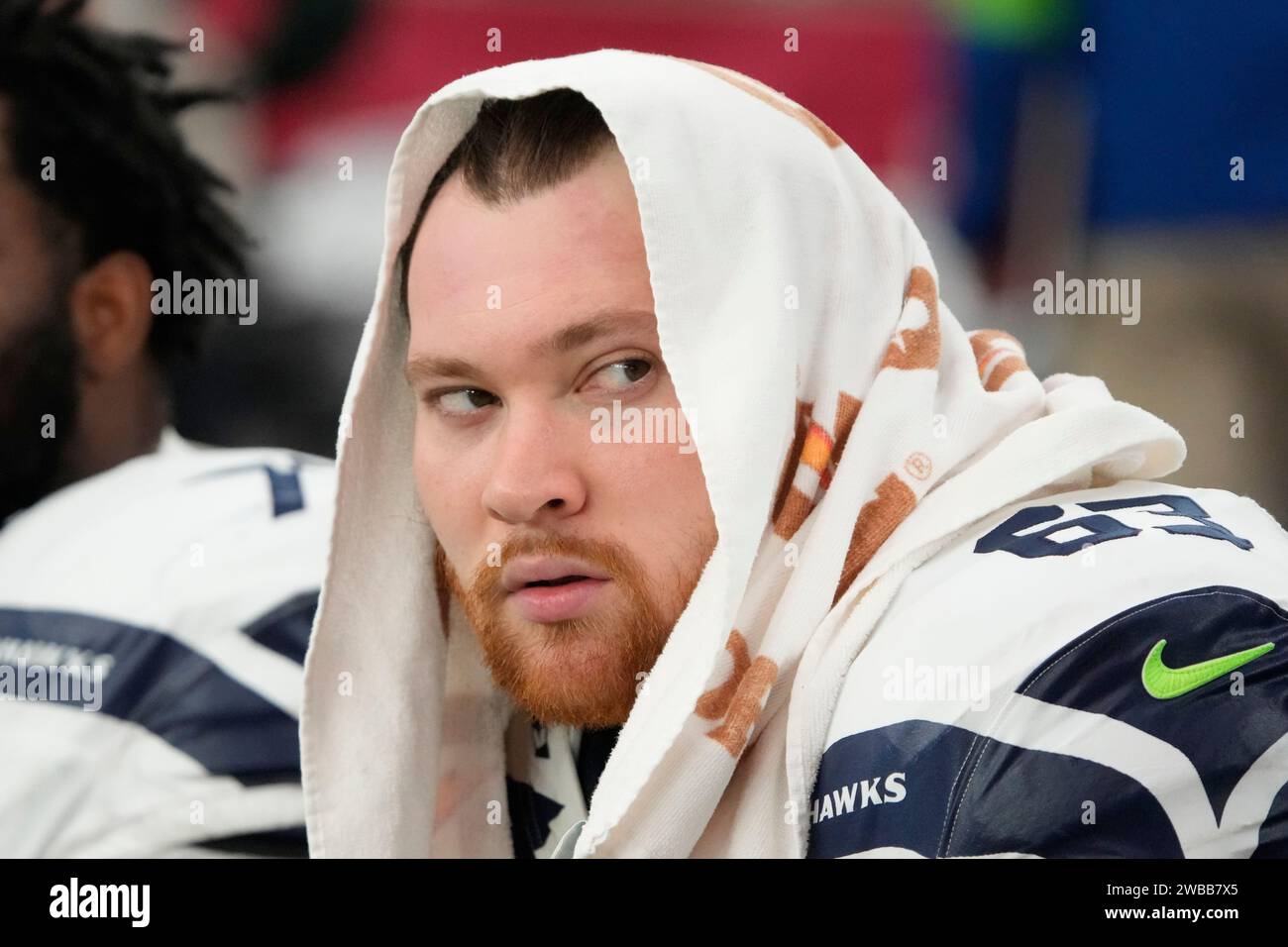 Seattle Seahawks center Evan Brown (63) during the first half of an NFL ...