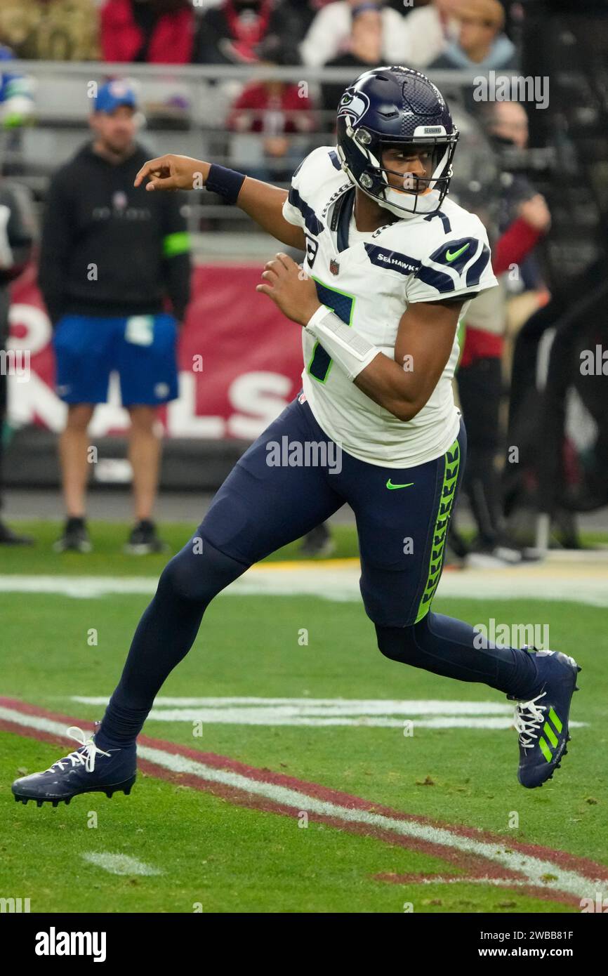 Seattle Seahawks quarterback Geno Smith (7) during the first half of an ...