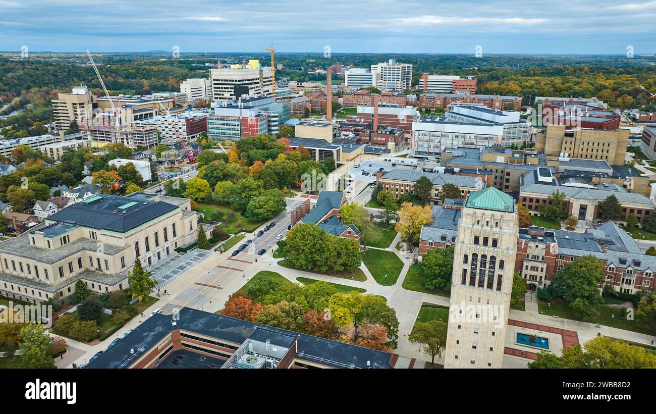 Aerial Urban Campus in Autumn with Construction - University of ...