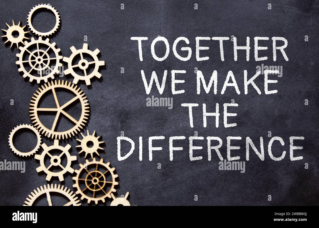 Together We Can Make A Difference text on notepad, concept background ...