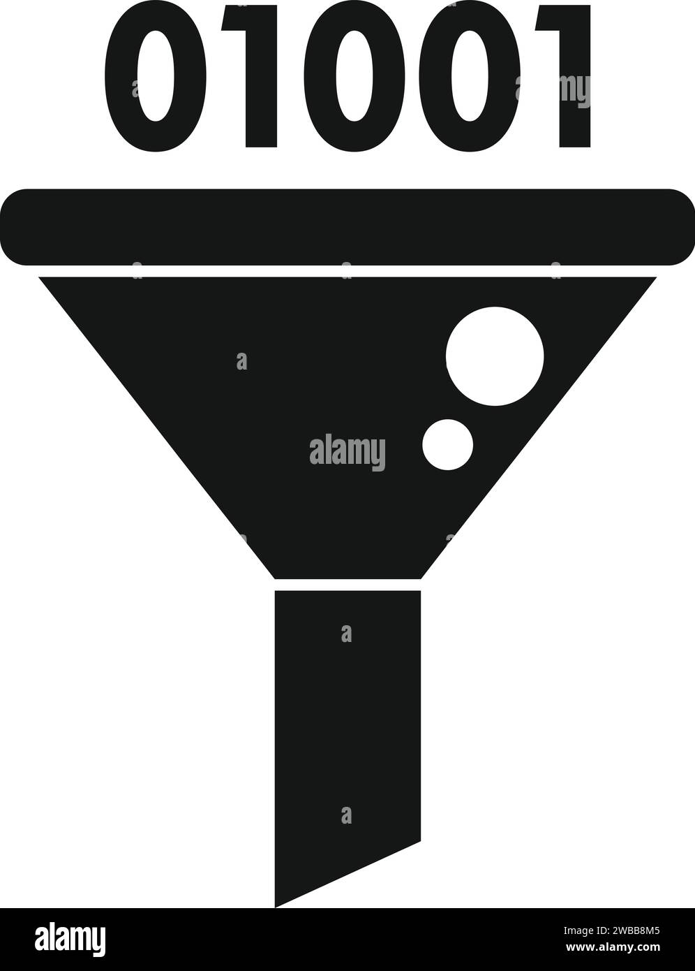 Data content filter icon simple vector. Strain flow server. Funnel ...