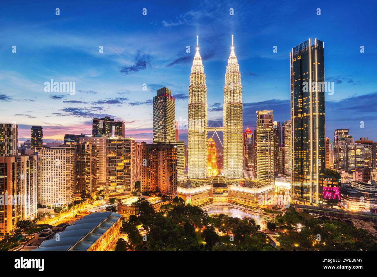 Kuala Kumpur Skyline at Dusk, Malaysia Stock Photo - Alamy