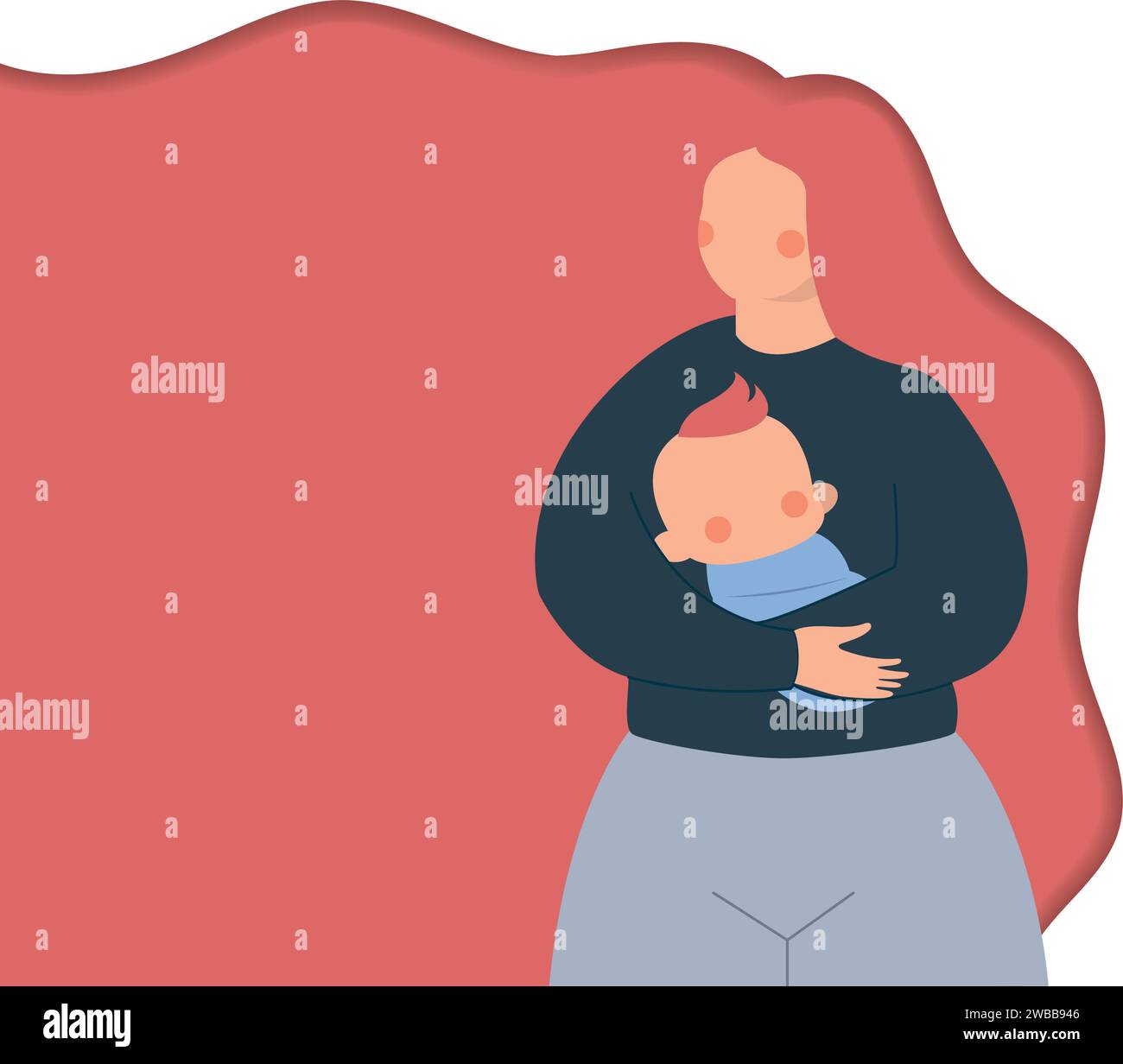 Isolated abstract mother character and newborn Vector Stock Vector ...